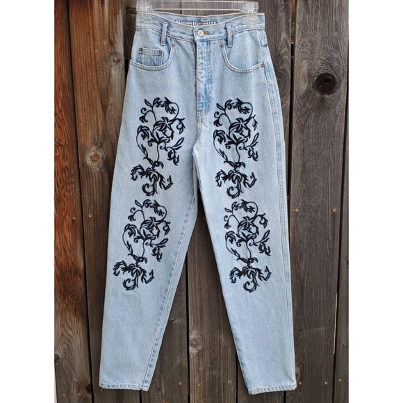 Vintage | Jeans | Vintage Forenza Embroidered High Waisted Jeans | Poshmark